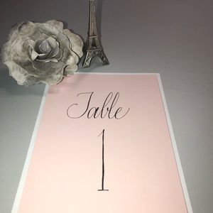 Party Supplies | Handmade Custom Calligraphy Table Cards | Poshmark